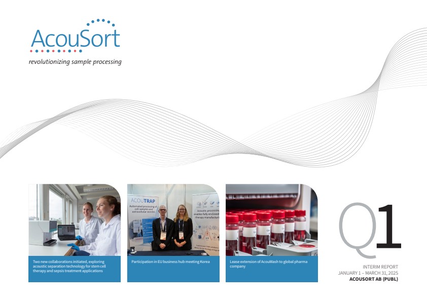 AcouSort AB - Interim Report for the period January - March 2025 - Acousort